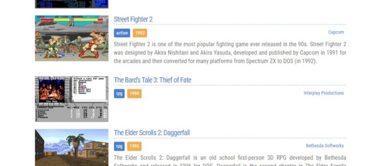 Top 30 Sites To Play DOS Games Online For Free In Your Browser