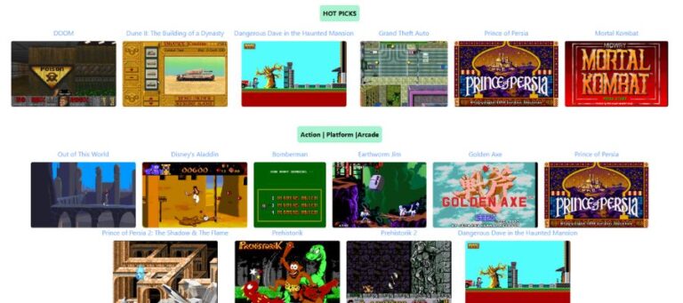 Top 30 Sites To Play DOS Games Online For Free In Your Browser
