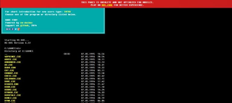 Top 30 Sites To Play DOS Games Online For Free In Your Browser