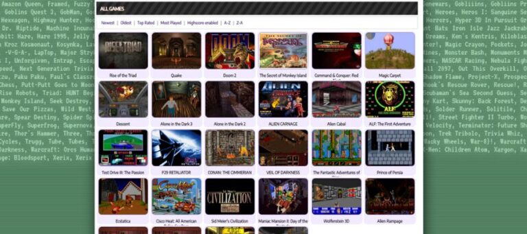 Top 30 Sites To Play DOS Games Online For Free In Your Browser